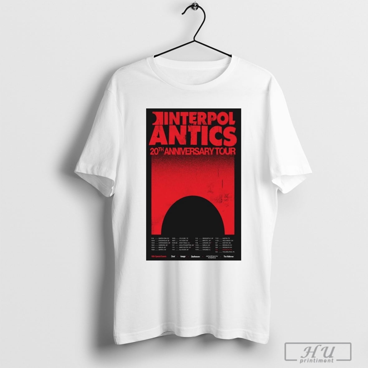 Interpol Antics Anniversary Tour 2024 Poster Barcelona Es T-shirt up to size 4XL - Walmart.com