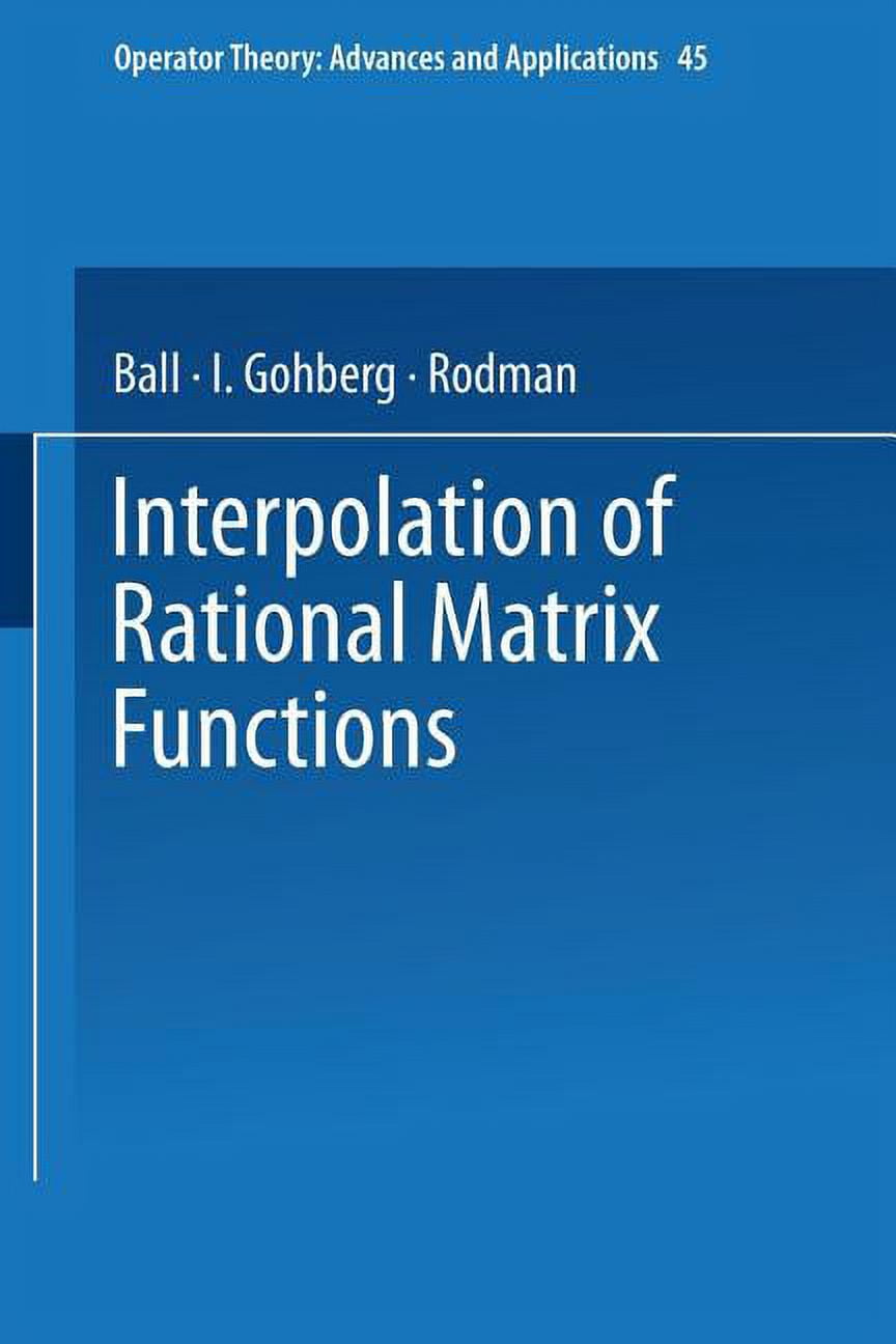 Interpolation of Rational Matrix Functions - Walmart.com