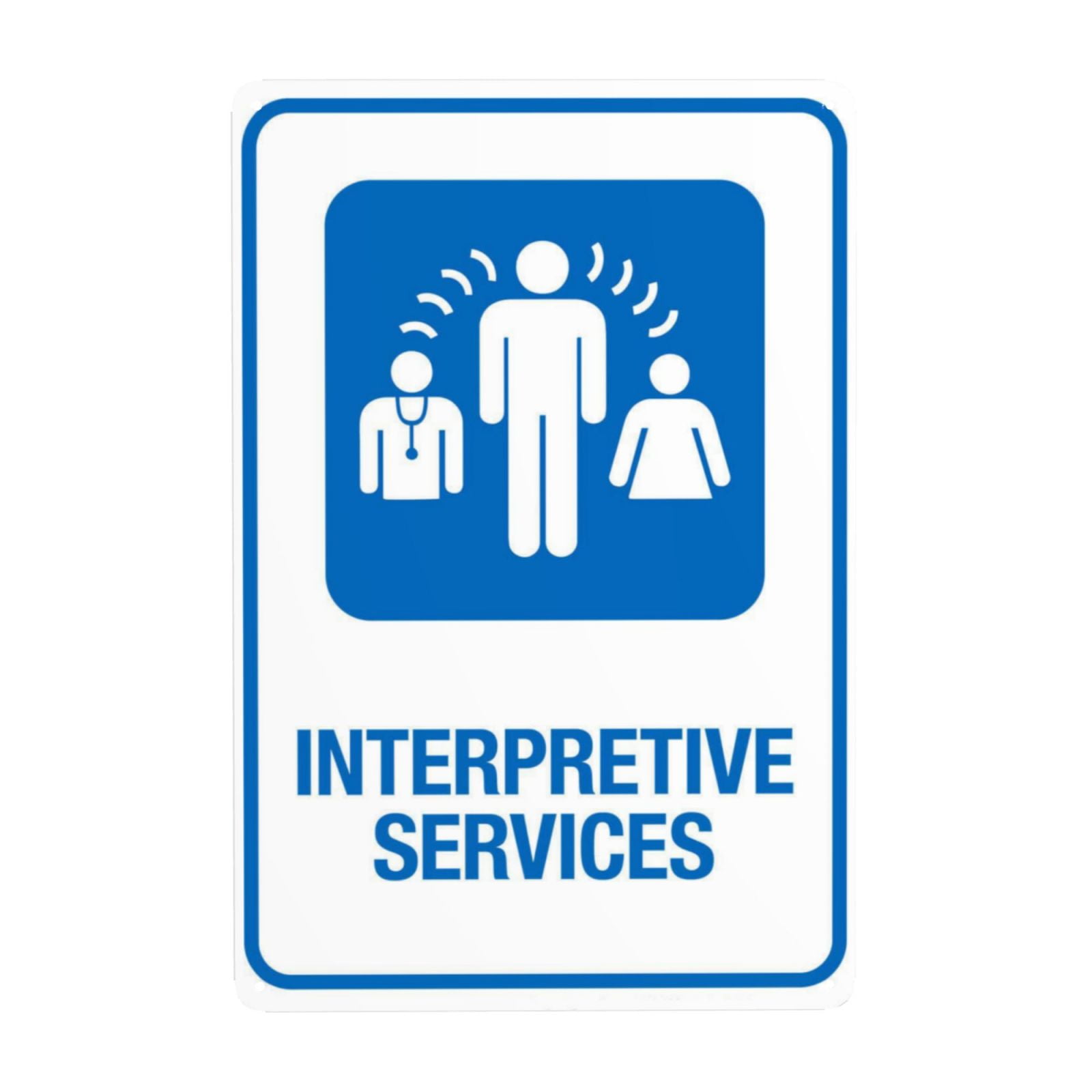 Interpretive Services Hospital Sign Aluminum Retro Metal Tin Sign Wall ...