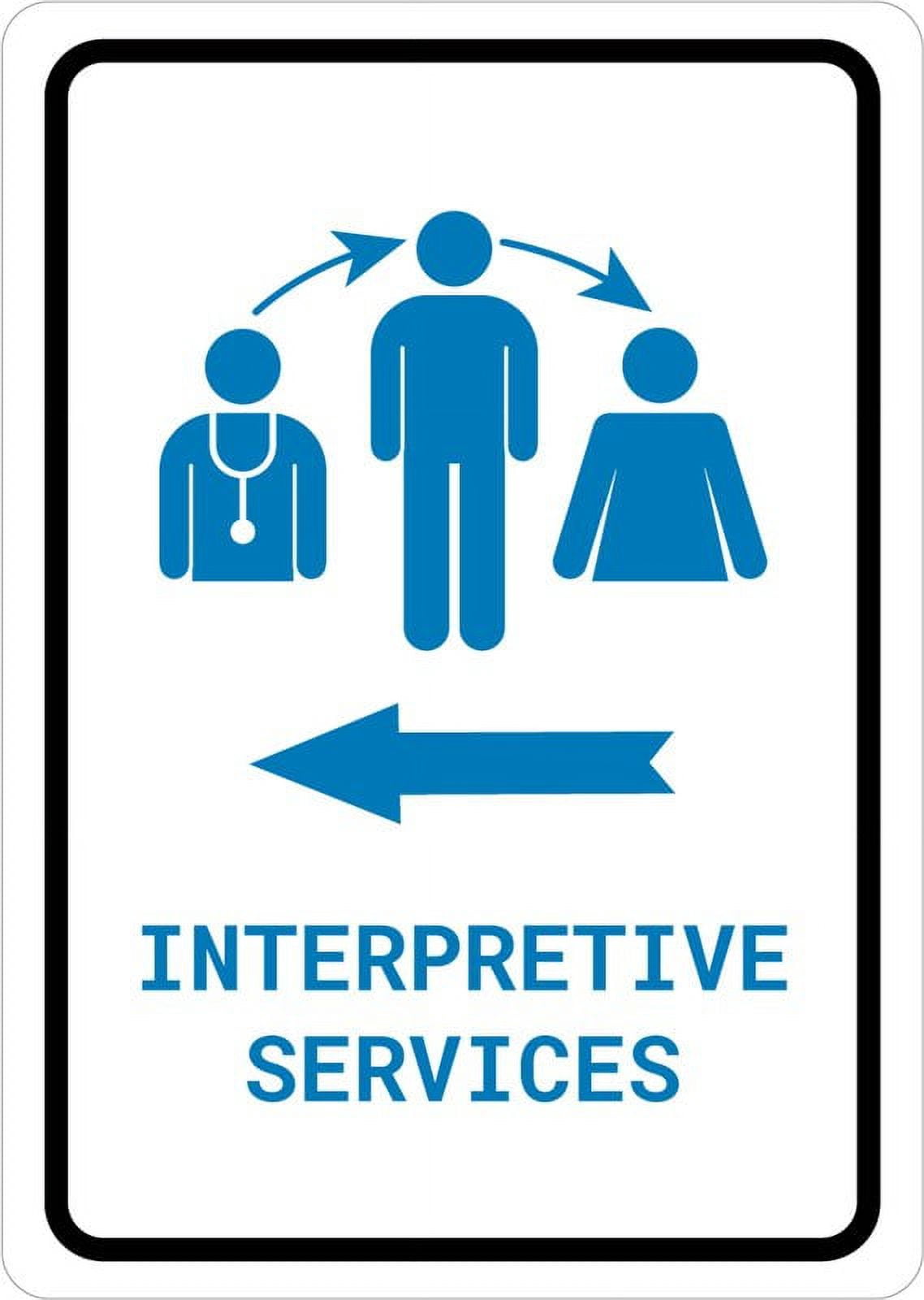 Interpretive Services Left Arrow Retro Metal Tin Signs 12X8 Inch For ...