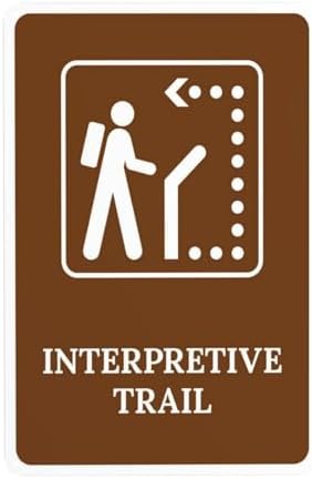 Interpretive Trail Warning Sign, Hiking Trail Security Metal Signs for ...