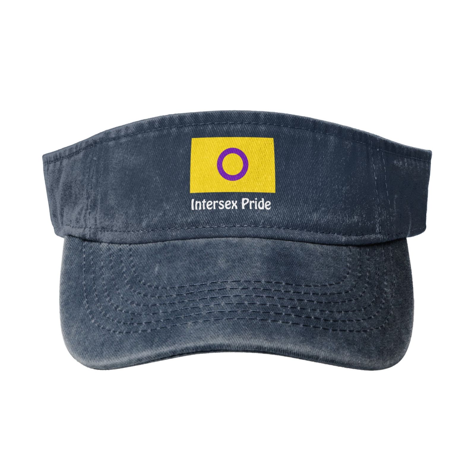 Intersex Pride Flag Hats Cotton Ball Caps Empty Top Baseball Sun Cap ...