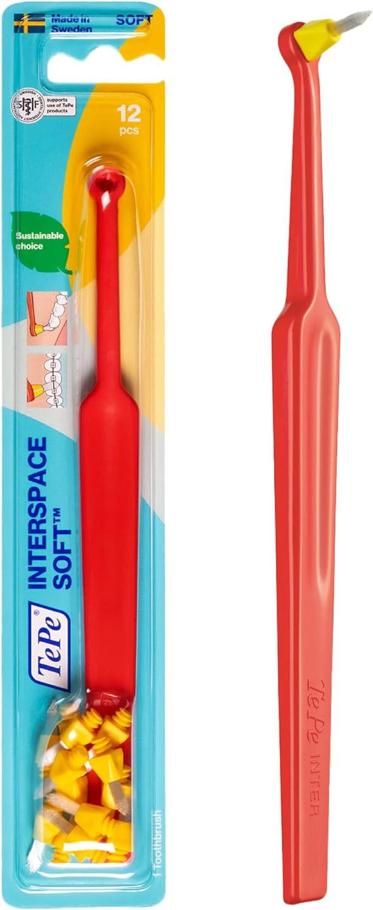 Interspace Angled Soft Toothbrush for Braces with Single-End Tuft and ...