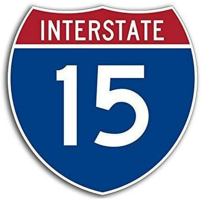 Interstate 15 Freeway Sign Shaped Bumper 3M Reflective sticker| Las ...