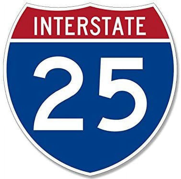 Interstate 25 Colorado Freeway Sign Shaped 3M Reflective sticker| Road ...