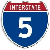 Interstate 5 Freeway Sign Shaped Bumper 3M Reflective sticker ...