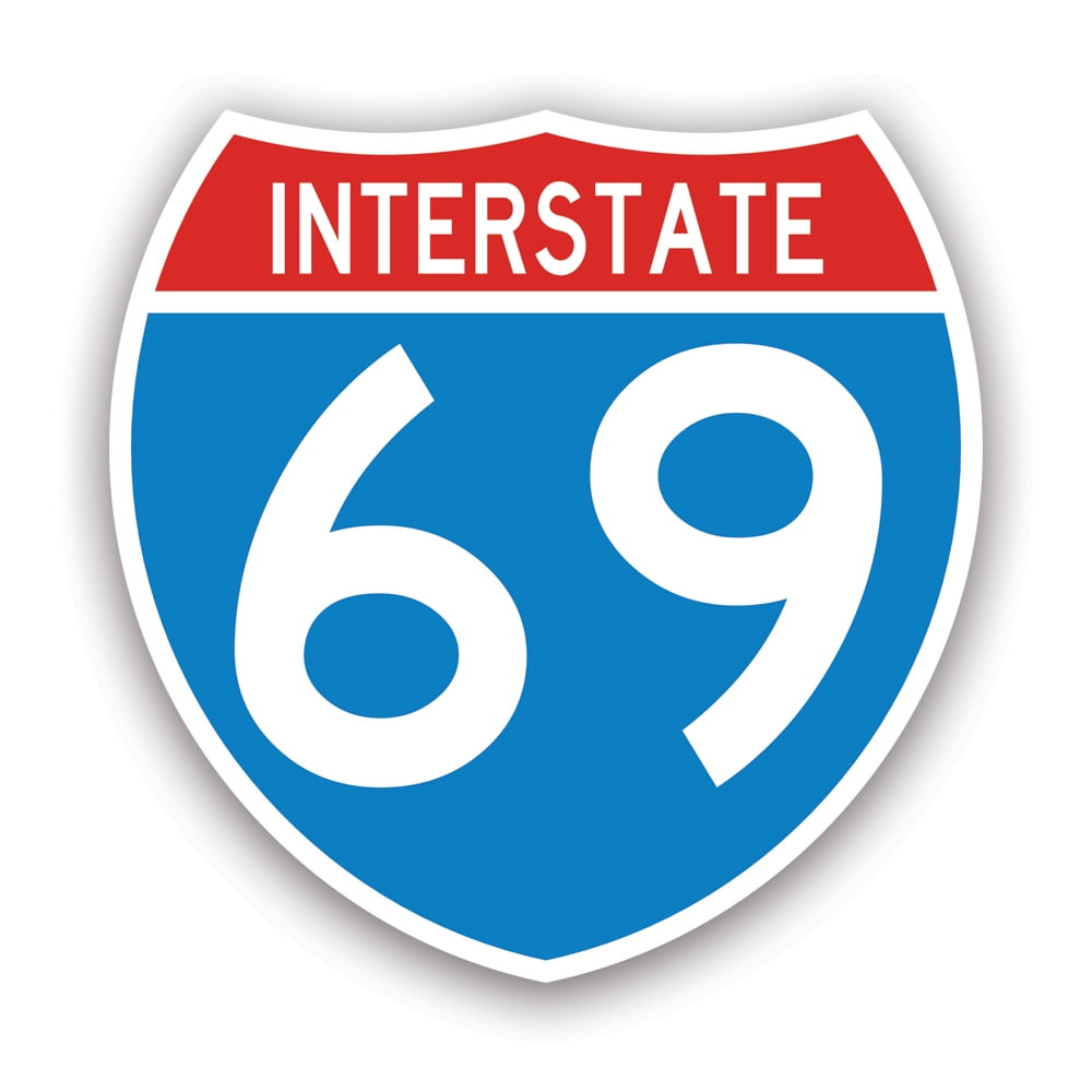 Interstate 69 Highway Sign Sticker Decal - Self Adhesive Vinyl ...