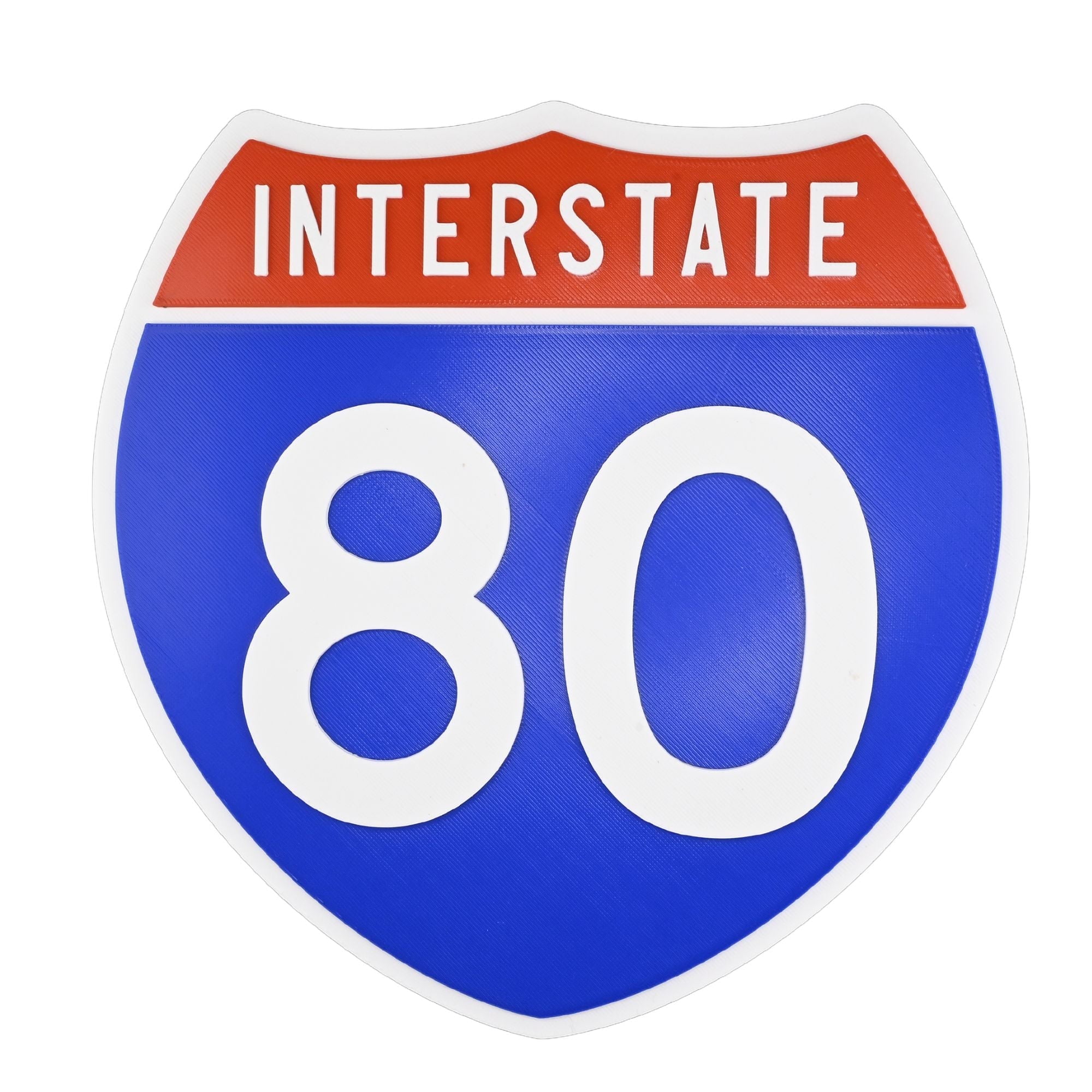 Interstate 80 Road Sign Replica | 8.53 x 8.54 Inches | Blue with White ...