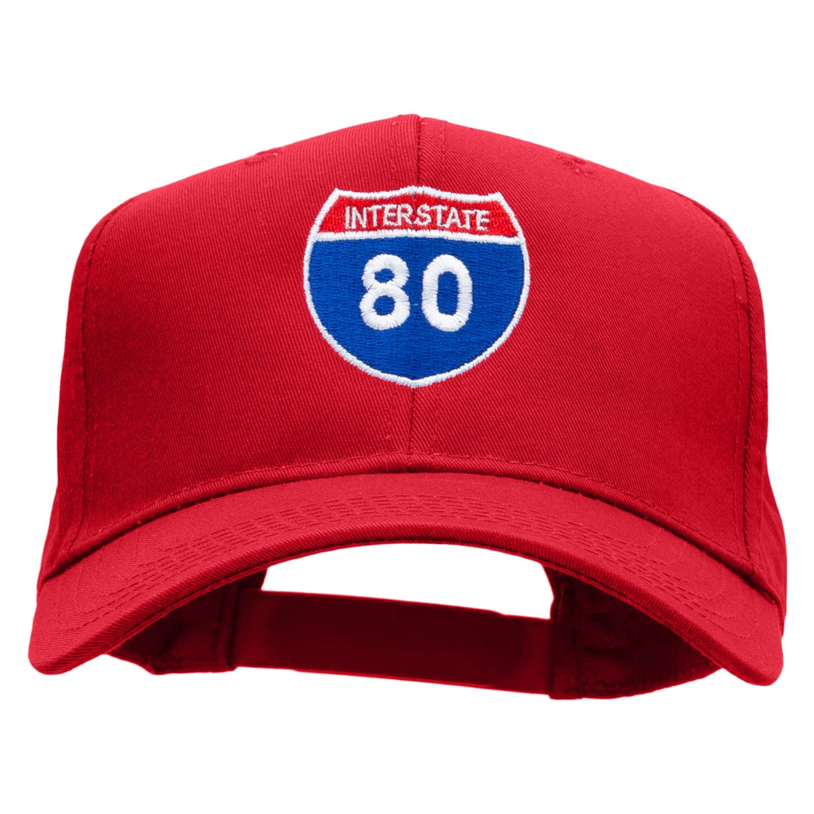 Interstate 80 Solid Cotton Twill Low Profile Snap Cap - Red OSFM ...