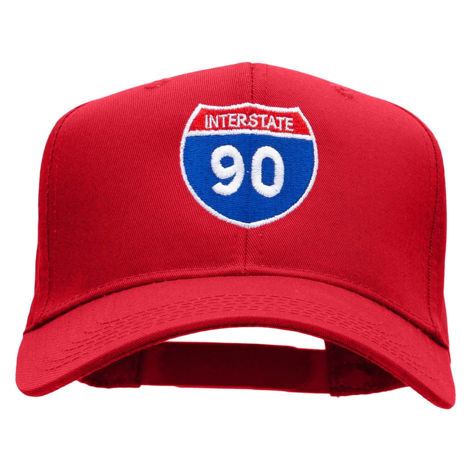 Interstate 90 Solid Cotton Twill Low Profile Snap Cap - Red OSFM ...