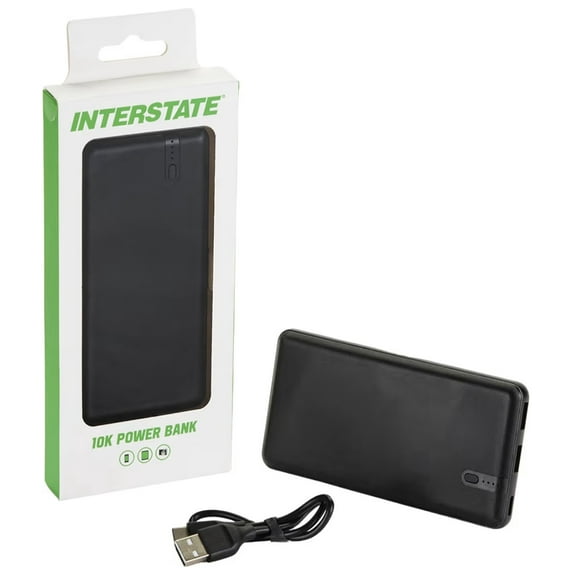 Interstate Batteries 10K Power Bank, 10,000mAh Battery Pack, Compact ...