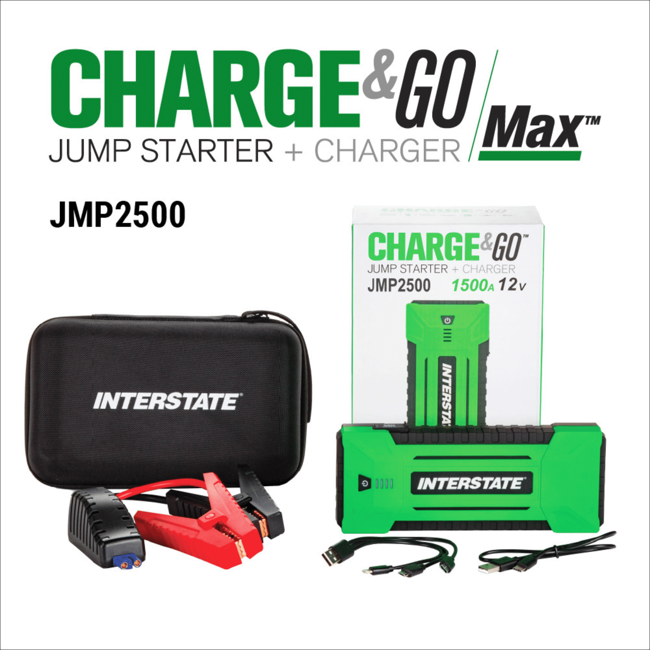 Interstate Batteries 12V 1500A (25,000mAH, 25Ah) Portable LED ...