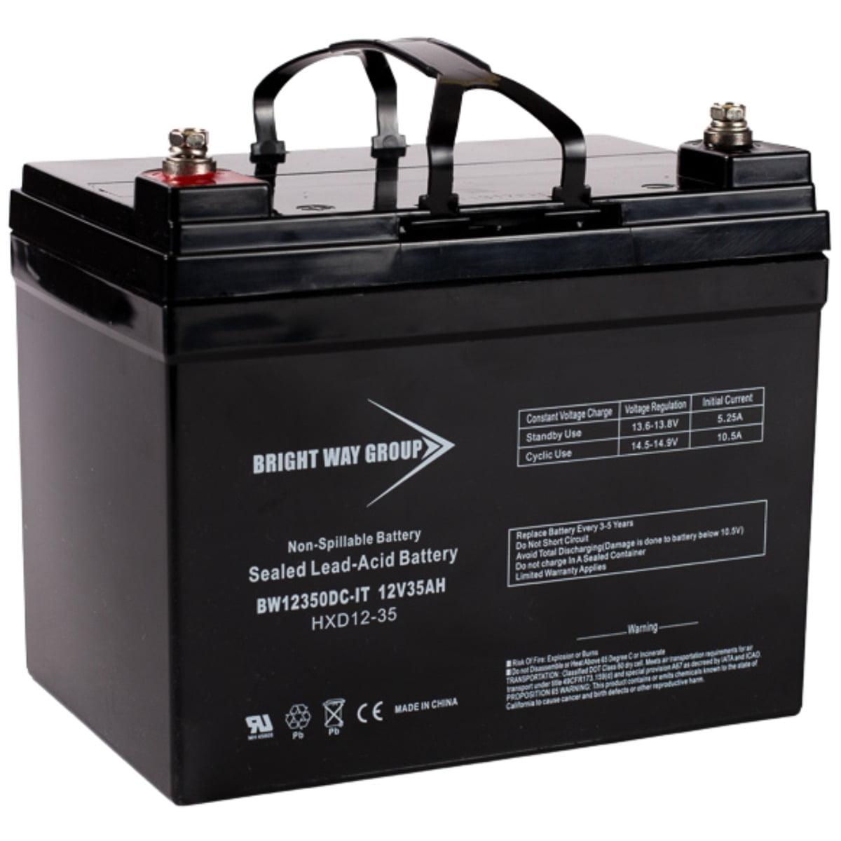 Interstate DCM0035 - 12V 35AmpH IT U1 Bright Way Group Battery ...