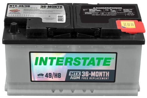 Interstate Battery, MTX-49/H8 AGM 160 RC 1000 Cranking Amp - Walmart.com