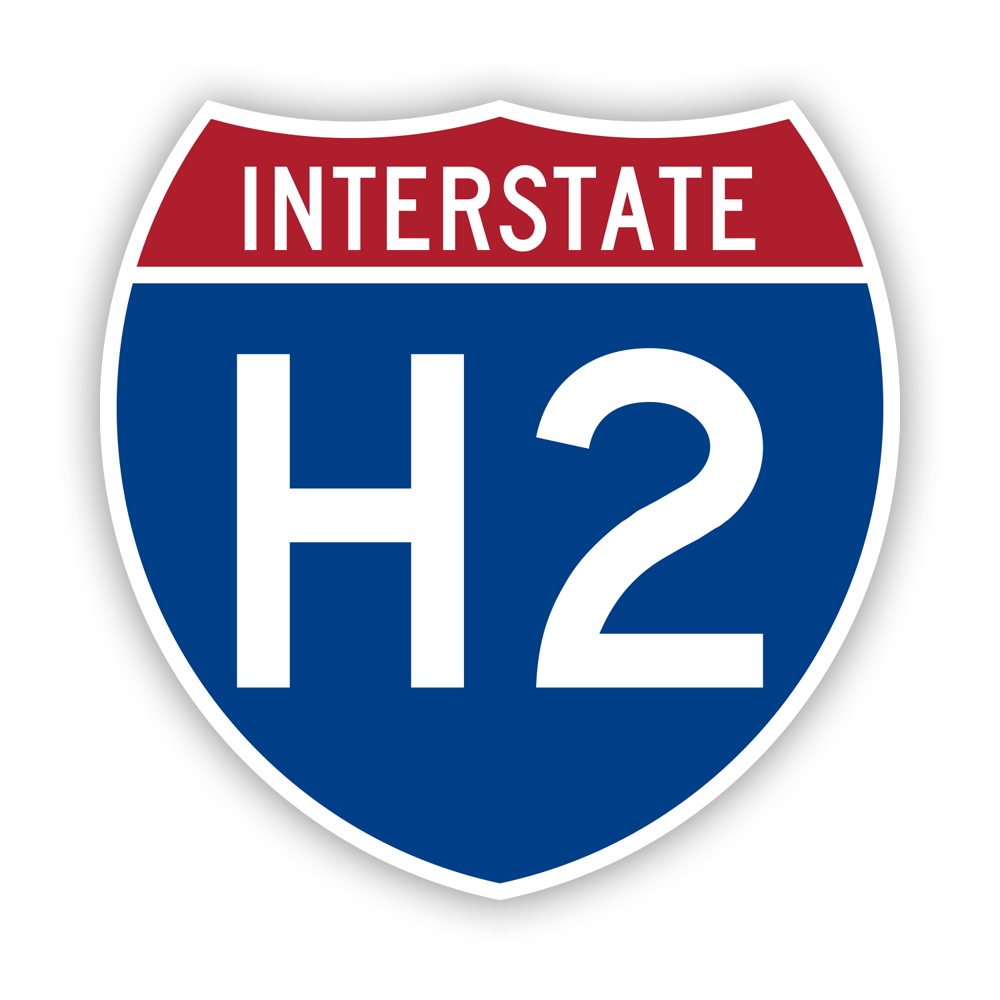 Interstate H-2 H2 Sticker Decal - Self Adhesive Vinyl - Weatherproof - Made in USA - veterans ...