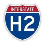 Interstate H-2 H2 Sticker Decal - Self Adhesive Vinyl - Weatherproof ...
