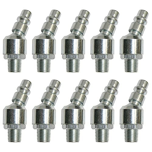Interstate Pneumatics CPHS641 3/8 Inch Industrial Steel Swivel Plug 1/4 ...
