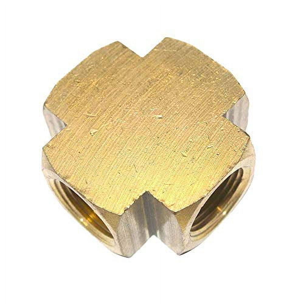 Interstate Pneumatics FP66X Brass Cross Fitting - 3/8 Inch NPT With 4 ...