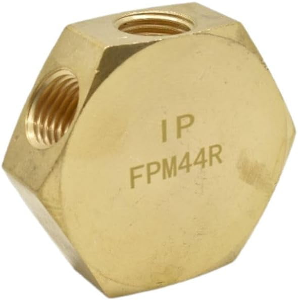 Interstate Pneumatics FPM44R-5PK Brass Flat Hex Manifold - 3 Way ...