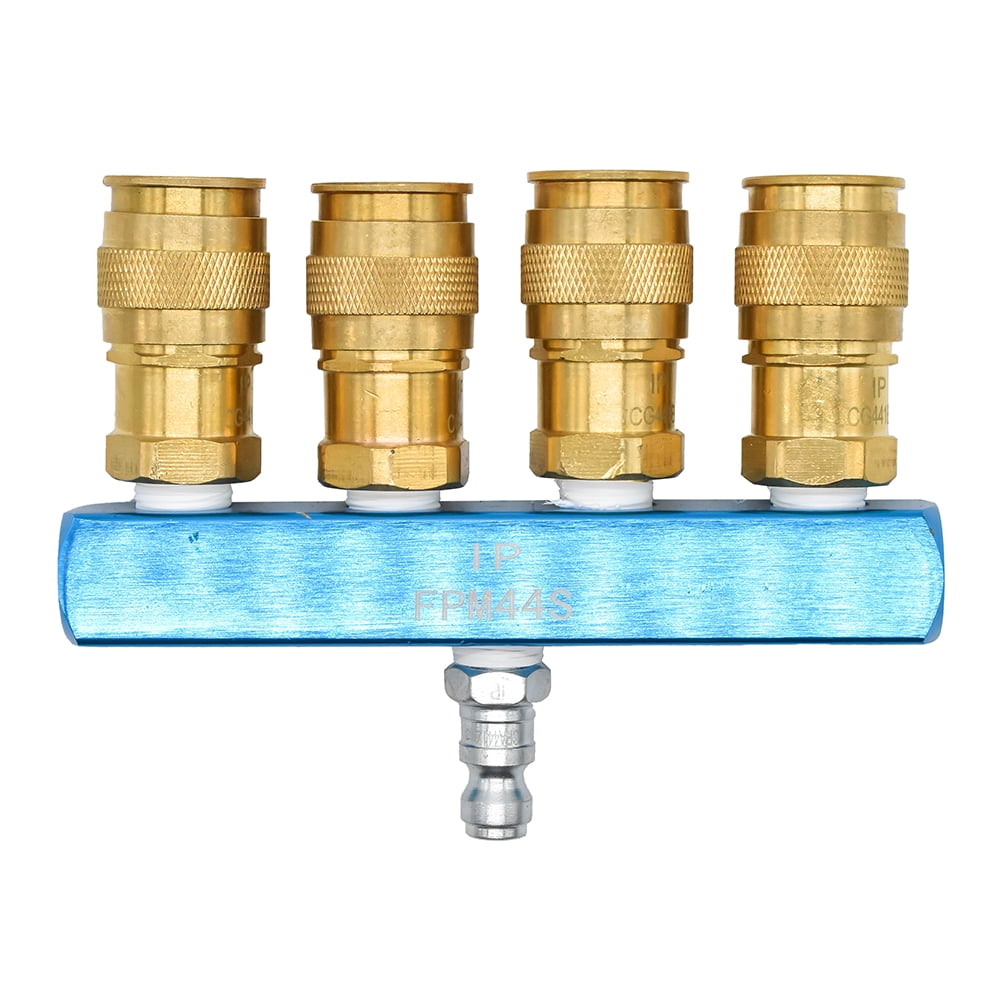Interstate Pneumatics FPM44S-KG4AB Aluminum Rectangular Manifold with ...