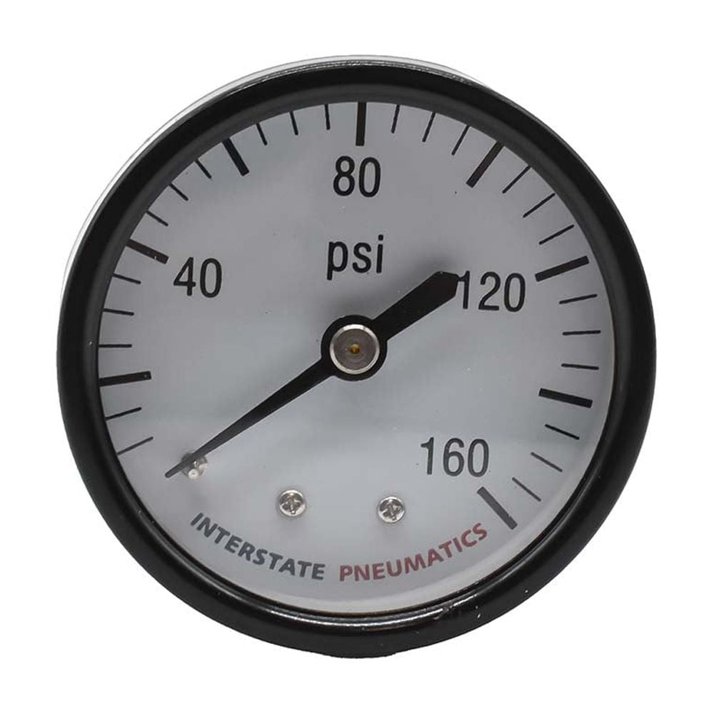 Interstate Pneumatics G2111-160 Pressure Gauge 160 PSI 2 Inch Diameter ...