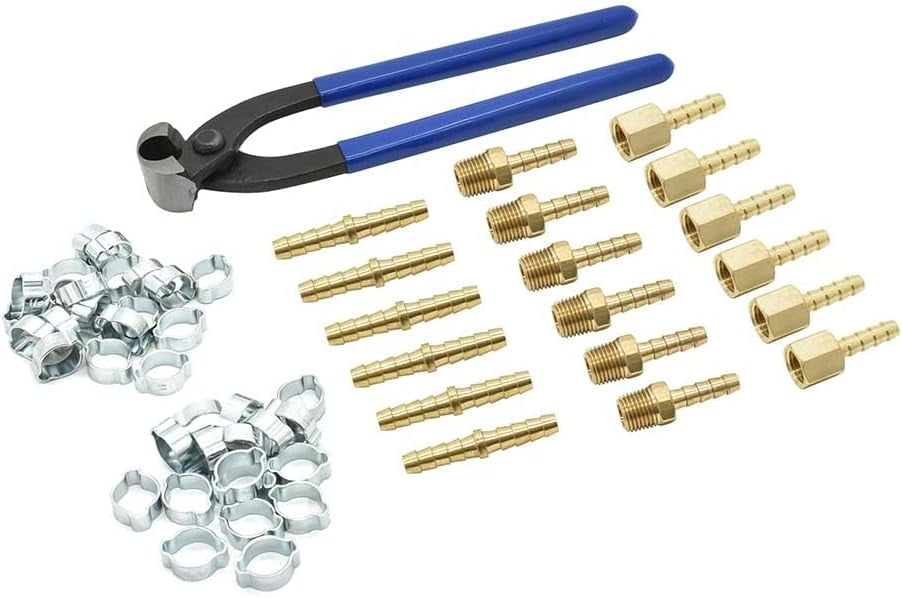 Interstate Pneumatics H11FK Air Hose Repair Kit with Double Ear Clamps ...