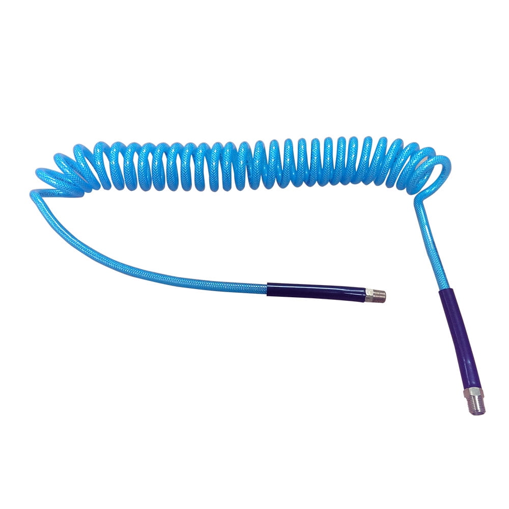 Interstate Pneumatics HR74-015 Clear Blue Polyurethane Recoil Hose 1/4 ...