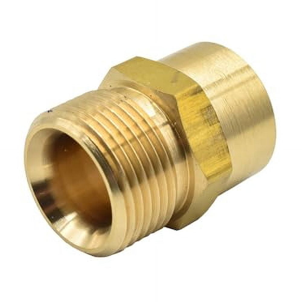 Interstate Pneumatics PW7150 Pressure Washer M22 x 1/4 inch FNPT Brass Adapter, 4000 PSI ...