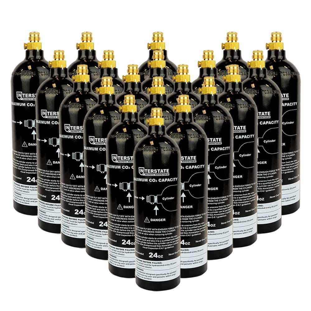 Interstate Pneumatics WRCO2-CL24-20 CO2 Pin Valve Cylinder Tank ...