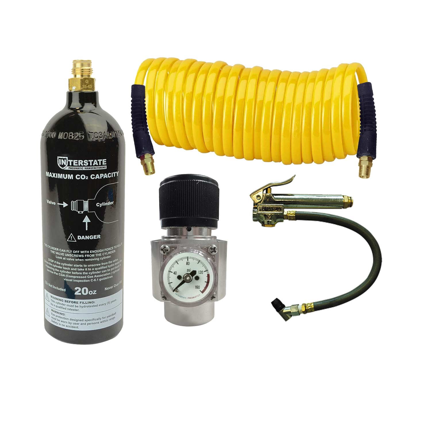 Interstate Pneumatics WRCO2-TF2 CO2 Regulator, Recoil Hose, TF3135 Tire ...