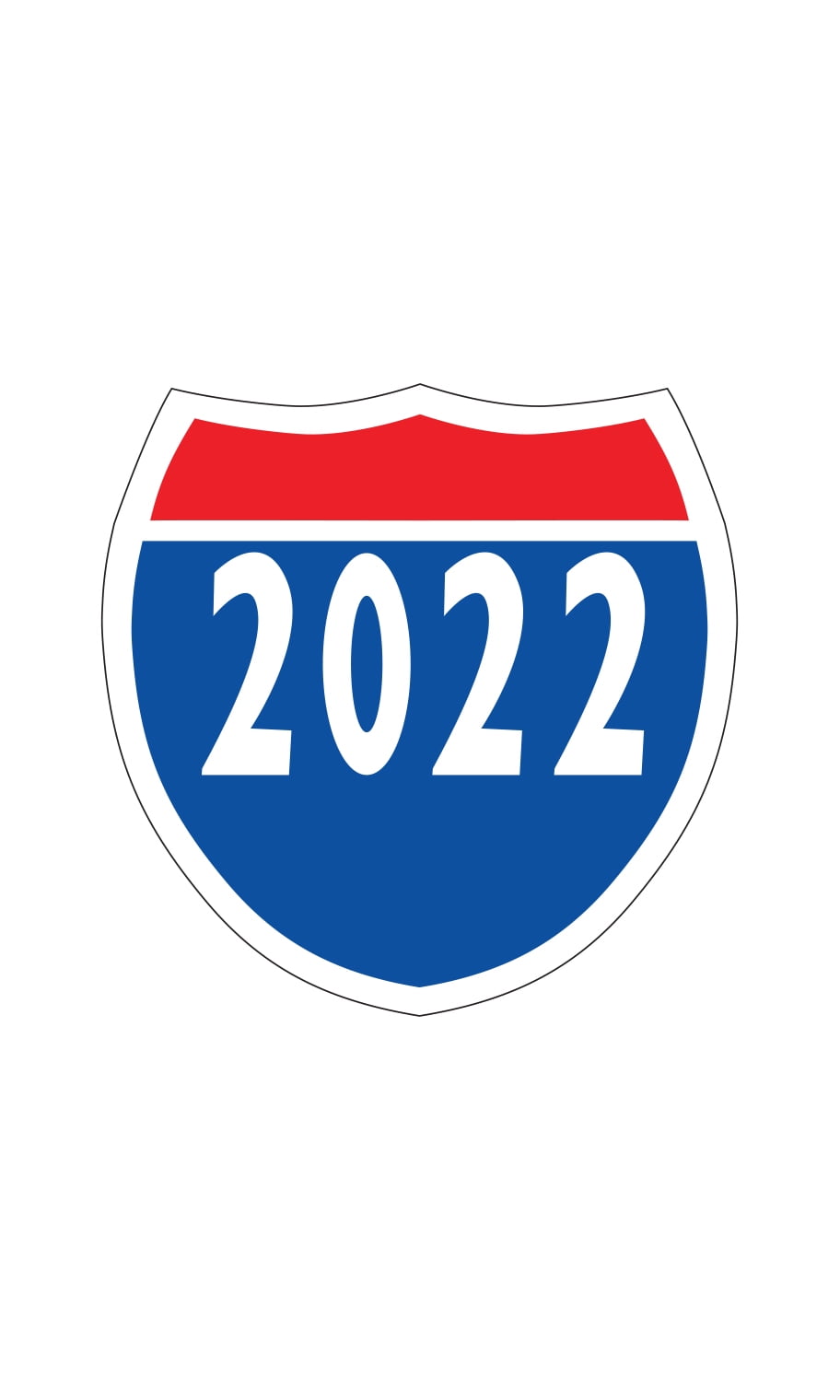 Interstate Sign Windshield Stickers - "2022" - Pack of 12 - Walmart.com