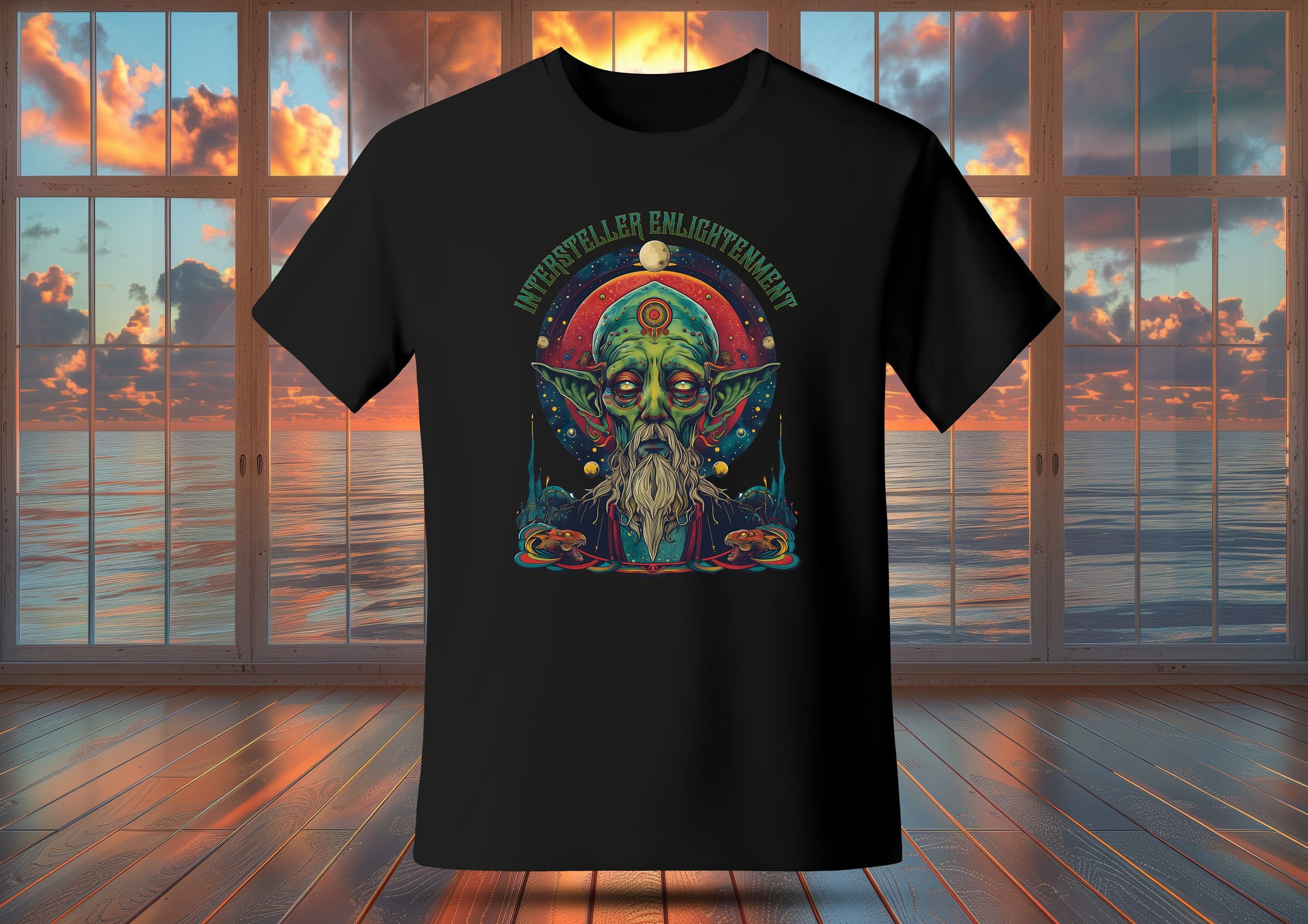 Interstellar Enlightenment, Alien Guru, Trippy, Fantasy, Space, Hippy ...