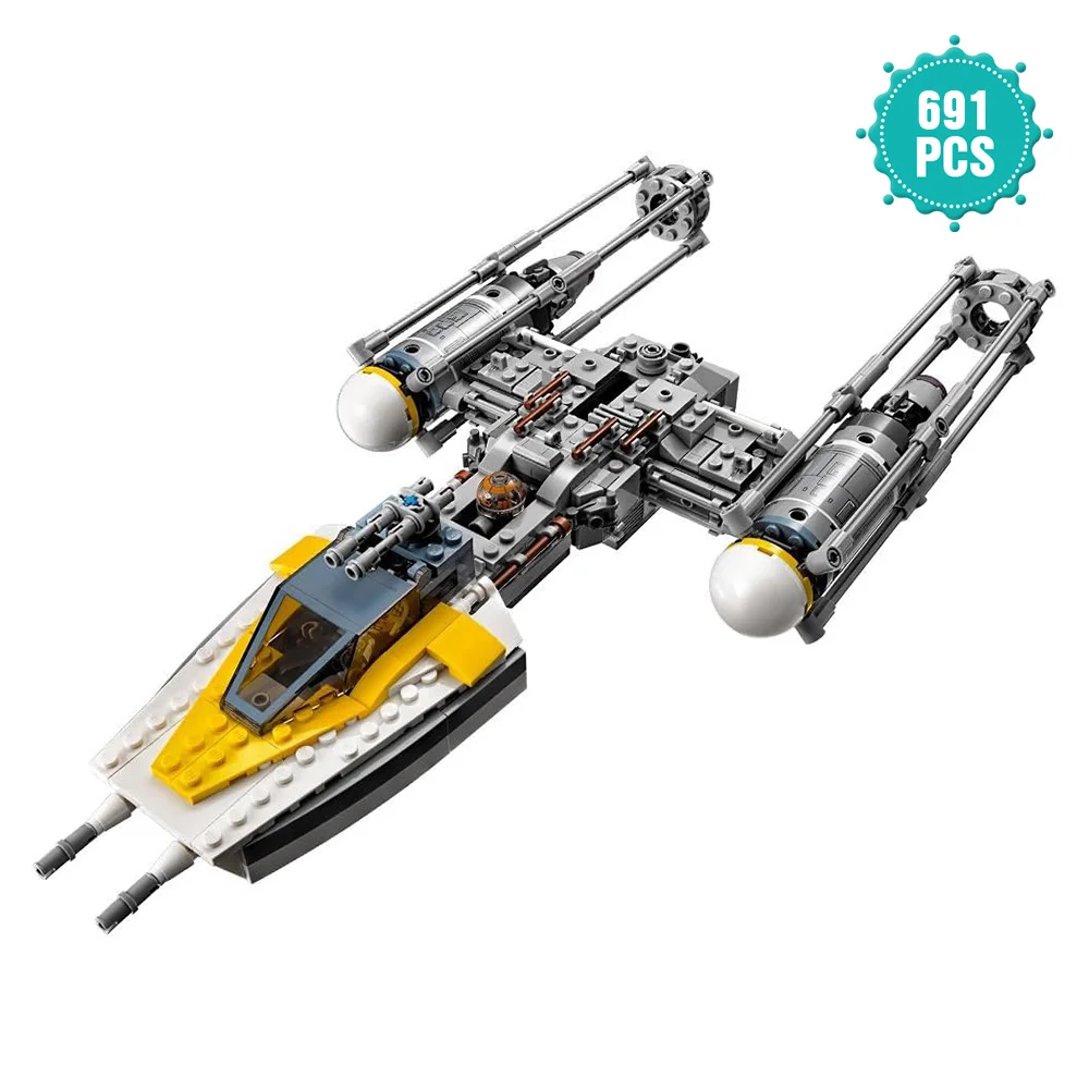 Interstellar Series Y-Wing Fighter Building Blocks Set, Compatible with ...