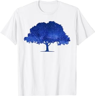 Interstellar Space Galaxy Milky Way Stars Tree Design T-Shirt - Walmart.com