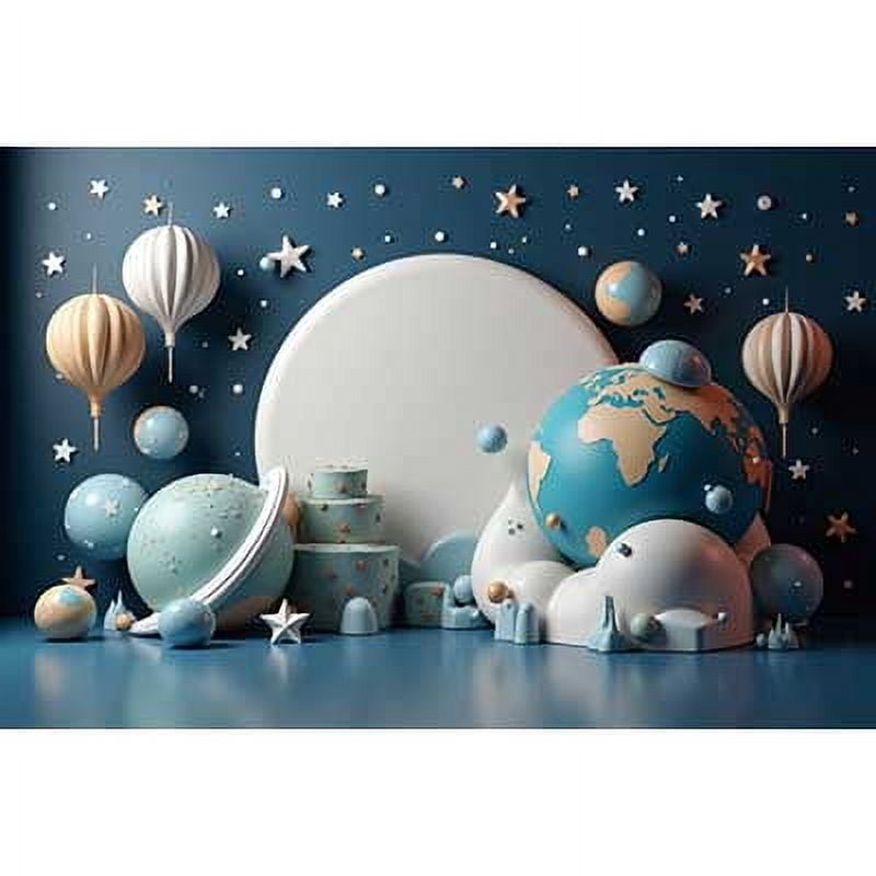 Interstellar Travel Birthday Backdrop Photography 3D Cartoon Universe ...