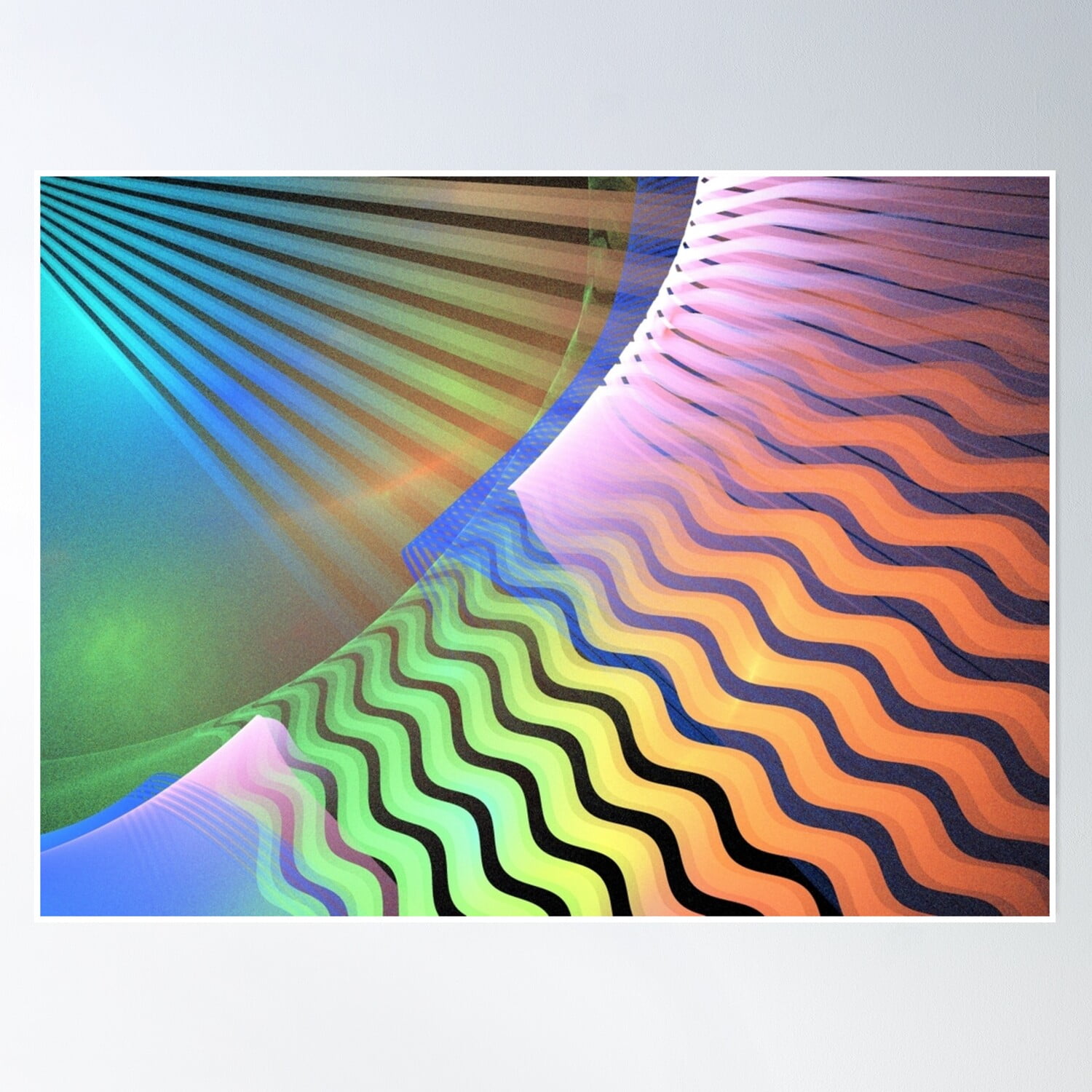 Interstellar Waves Poster Wall Art, Modern Wall Decor, 8x12 UNFRAMED ...