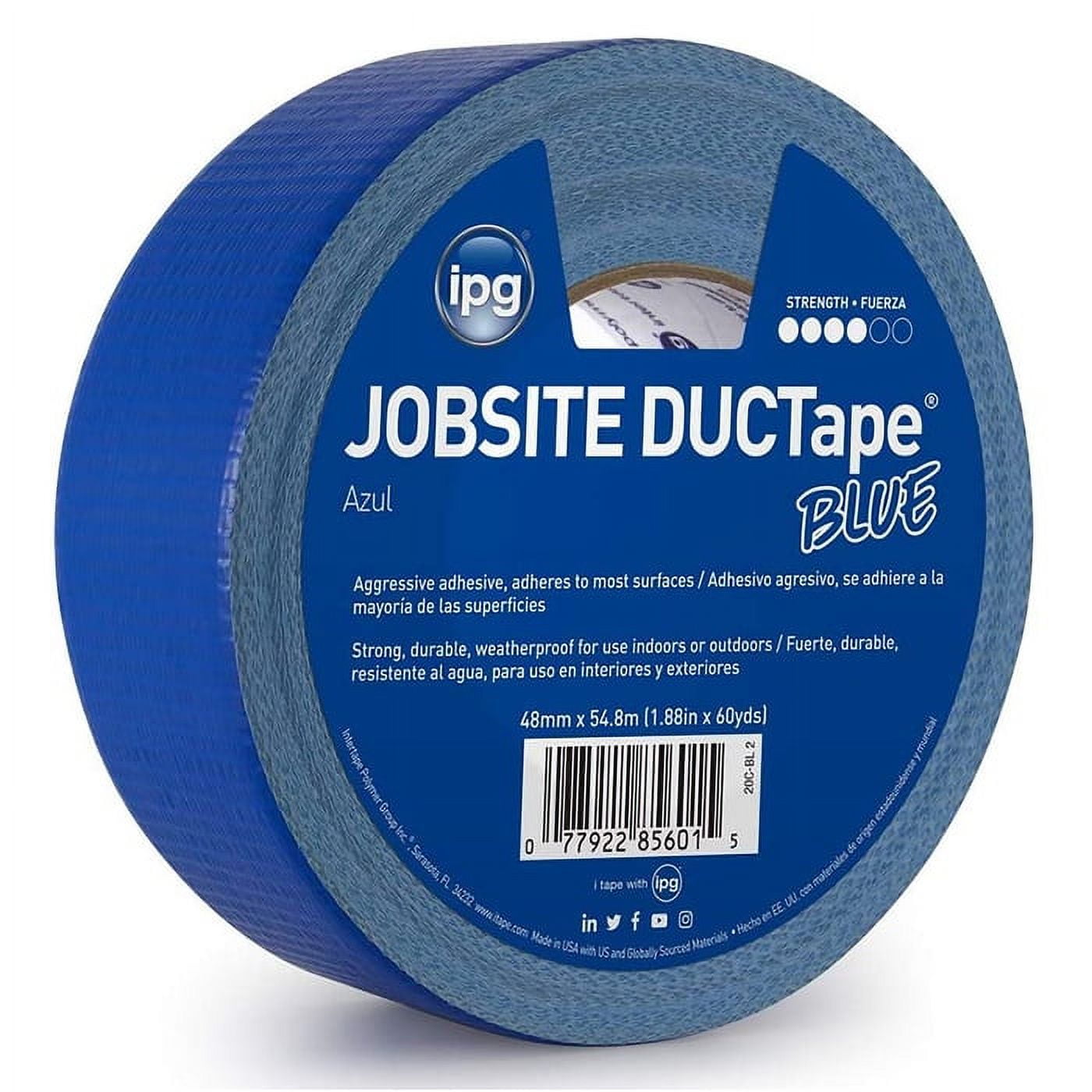 1-Roll of 1.88” x 60 yds Intertape 20CBL2 Jobsite Blue General Purpose ...