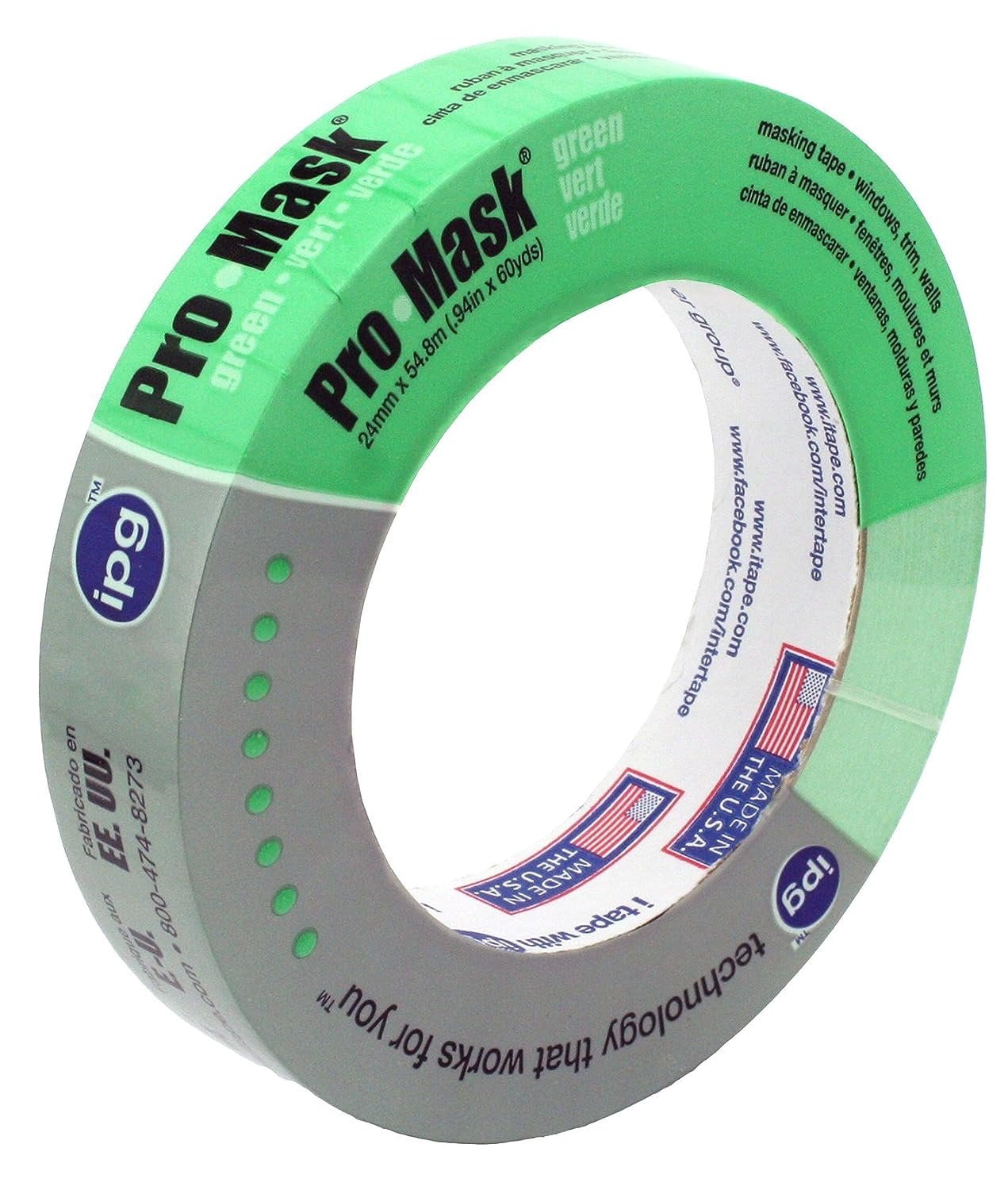 Intertape Polymer Group 5803-1 1" Premium Grade Pro-Mask Painters' Tape ...