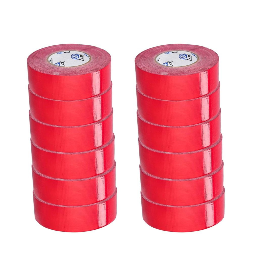 Intertape Red Duct Tape, 2 Inch x 60 Yards, 12 Pack, 9 Mil, for ...