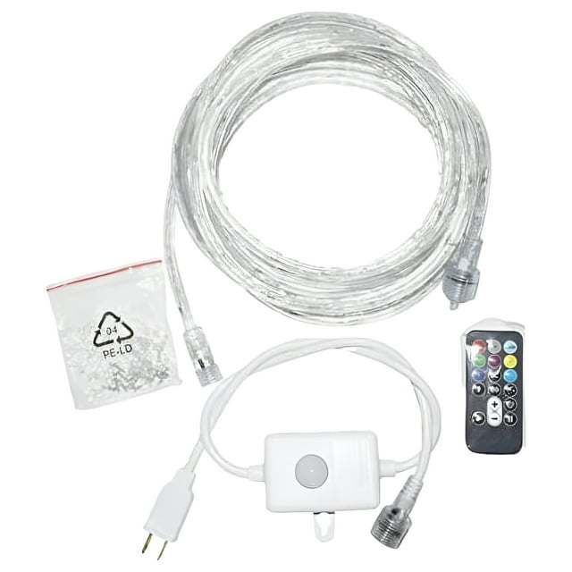 Intertek 18ft LED Rope Light with 180 Multicolor LEDs, 8 Color Settings ...