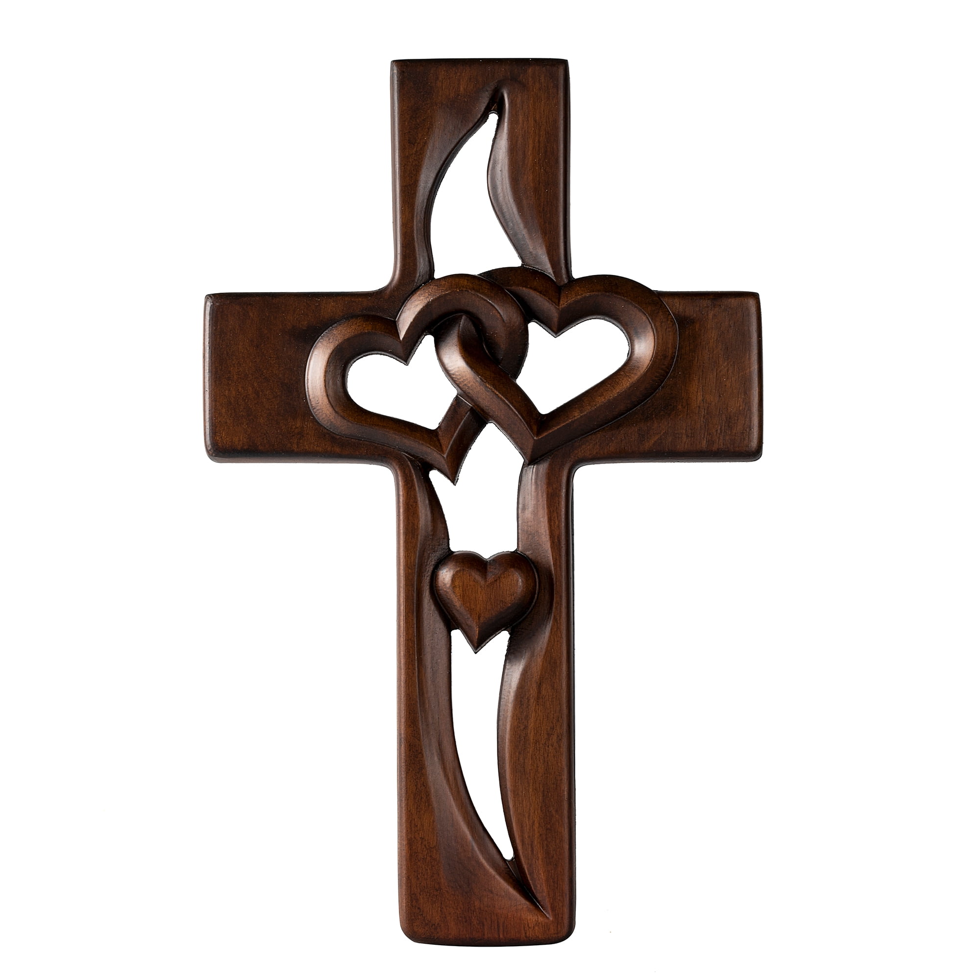 Intertwined Heart Shape Wooden Cross Room Porch Living Room Hanging ...