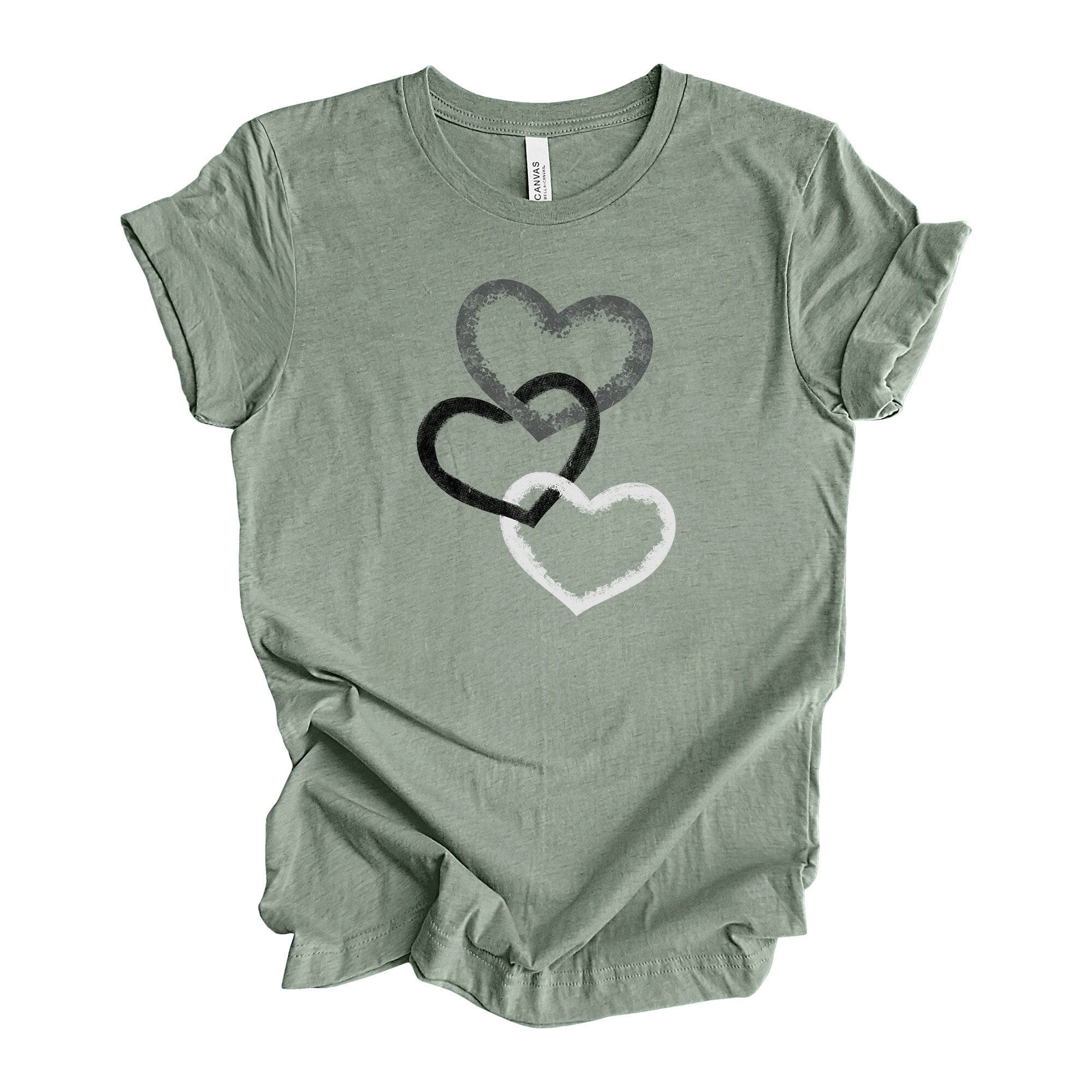 Intertwined Hearts Tee: Bella + Canvas Unisex Shirt - Walmart.com