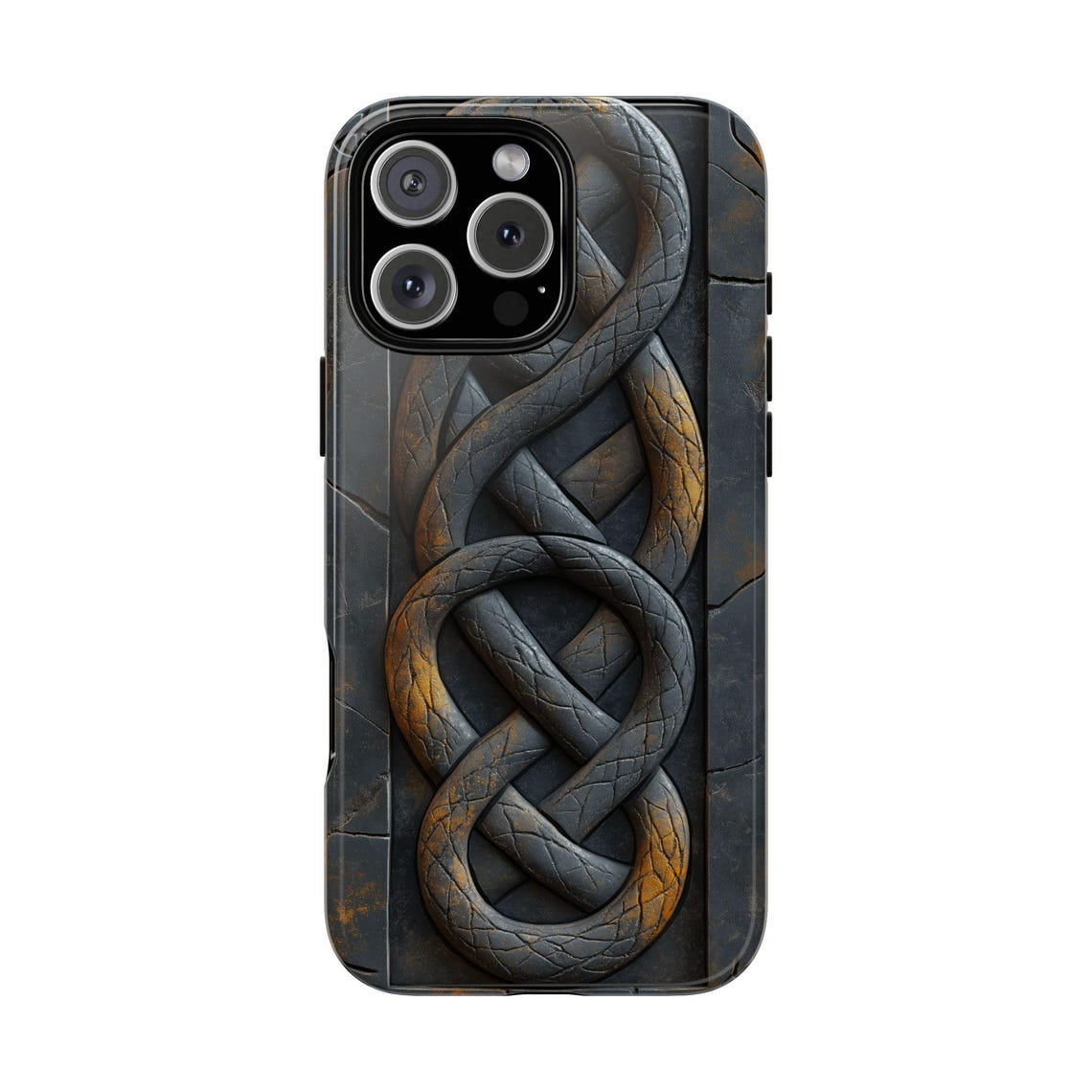 Intertwined Norse Rune Viking Knot Engraved Stone Art Case with iPhone ...