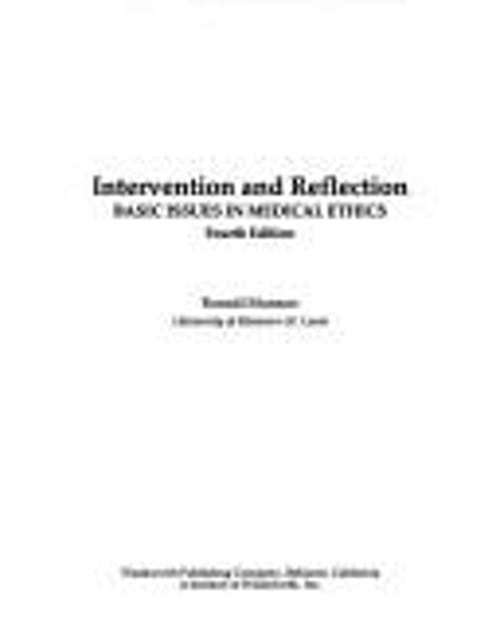 Pre-Owned Intervention and Reflection : Basic Issues in Medical Ethics ...