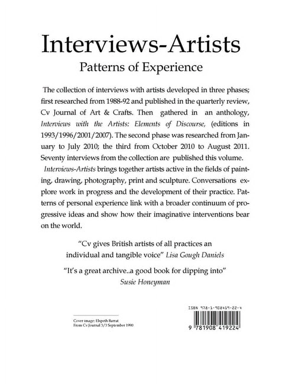 Interviews-Artists: Patterns Of Experience (Hardcover) - Walmart.com