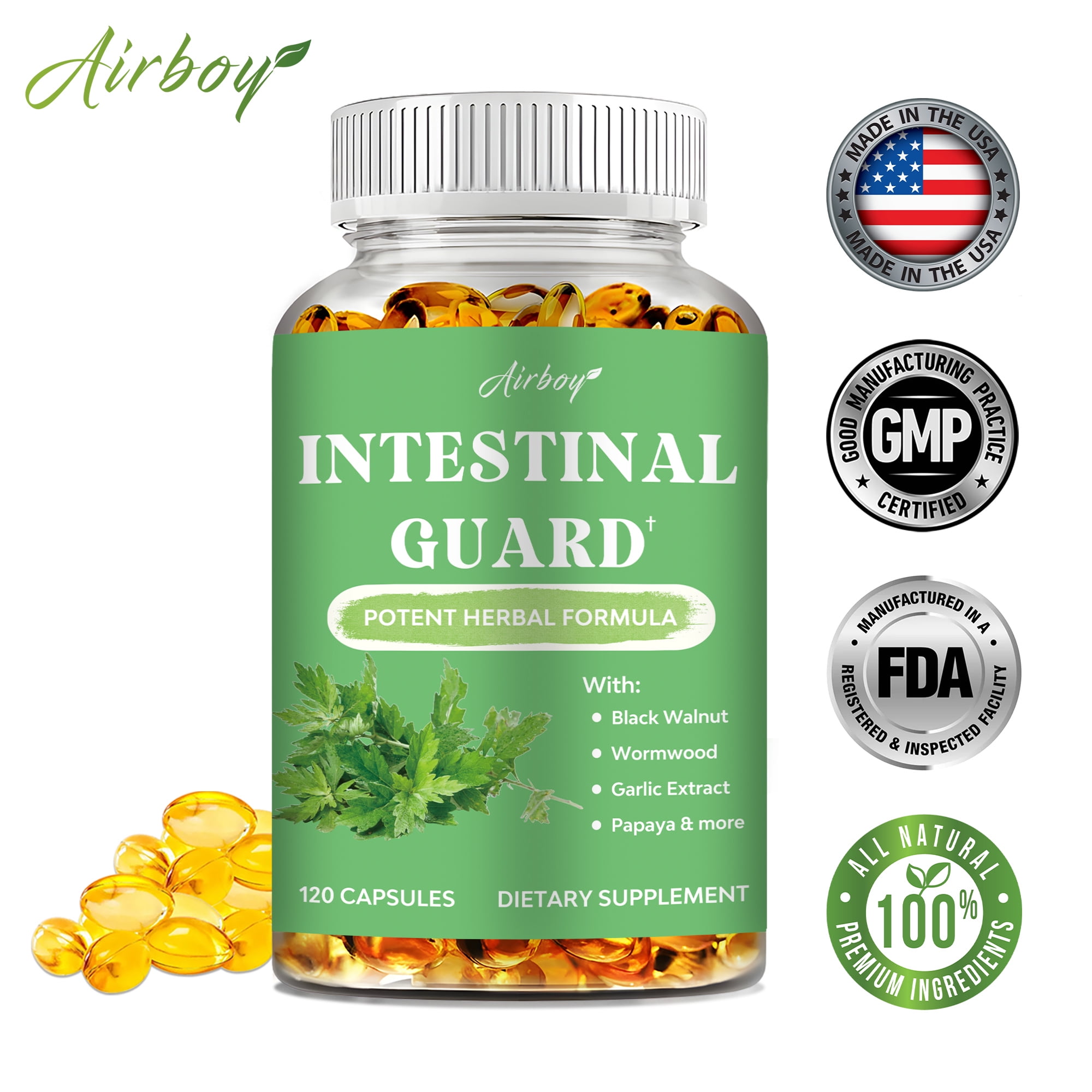Intestinal Guard - Cleanse, Relief Gas, Bloating,Diarrhea, Support ...