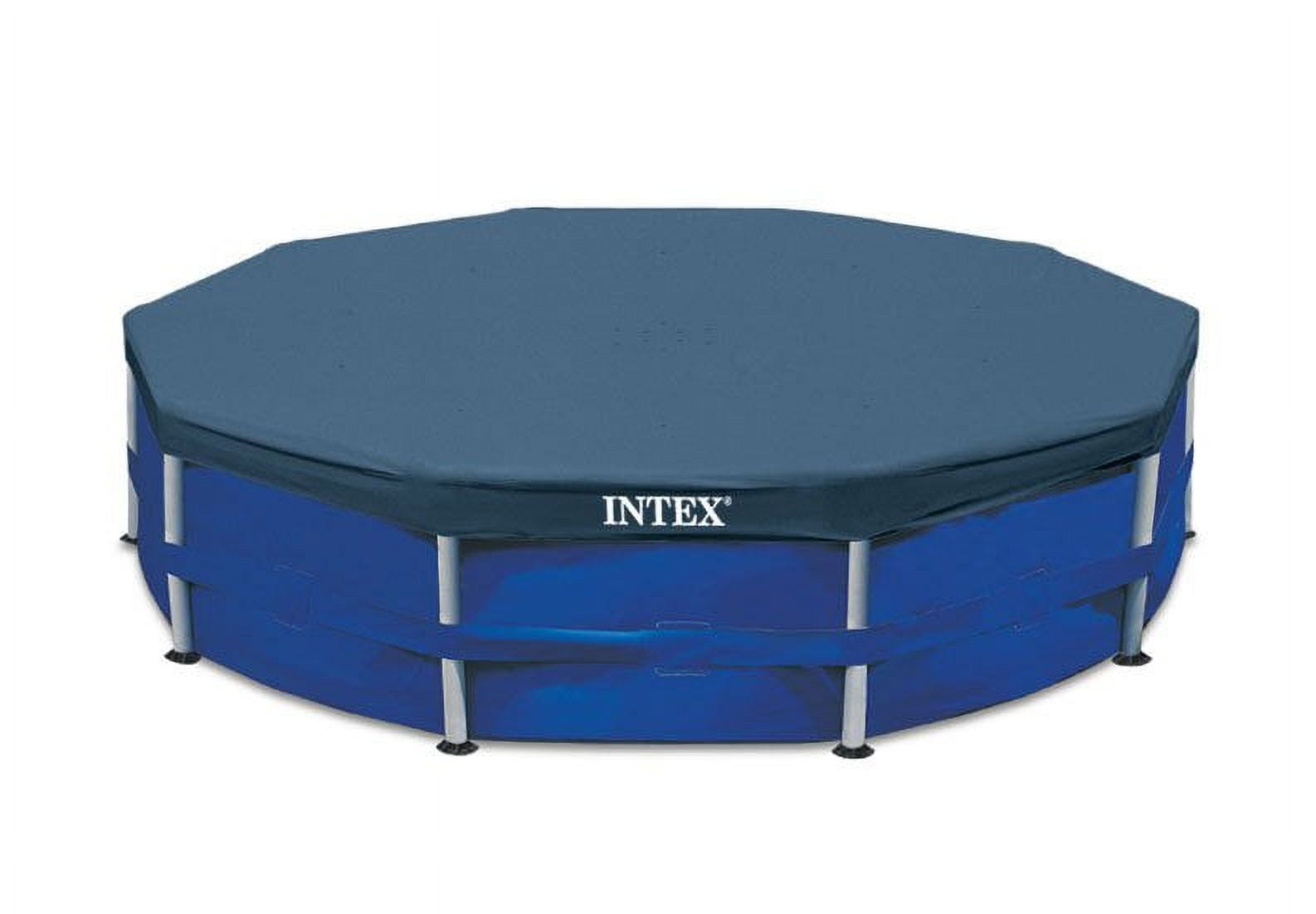 Intex Durable 10' Round Frame Above Ground Pool Debris Cover with Drain ...