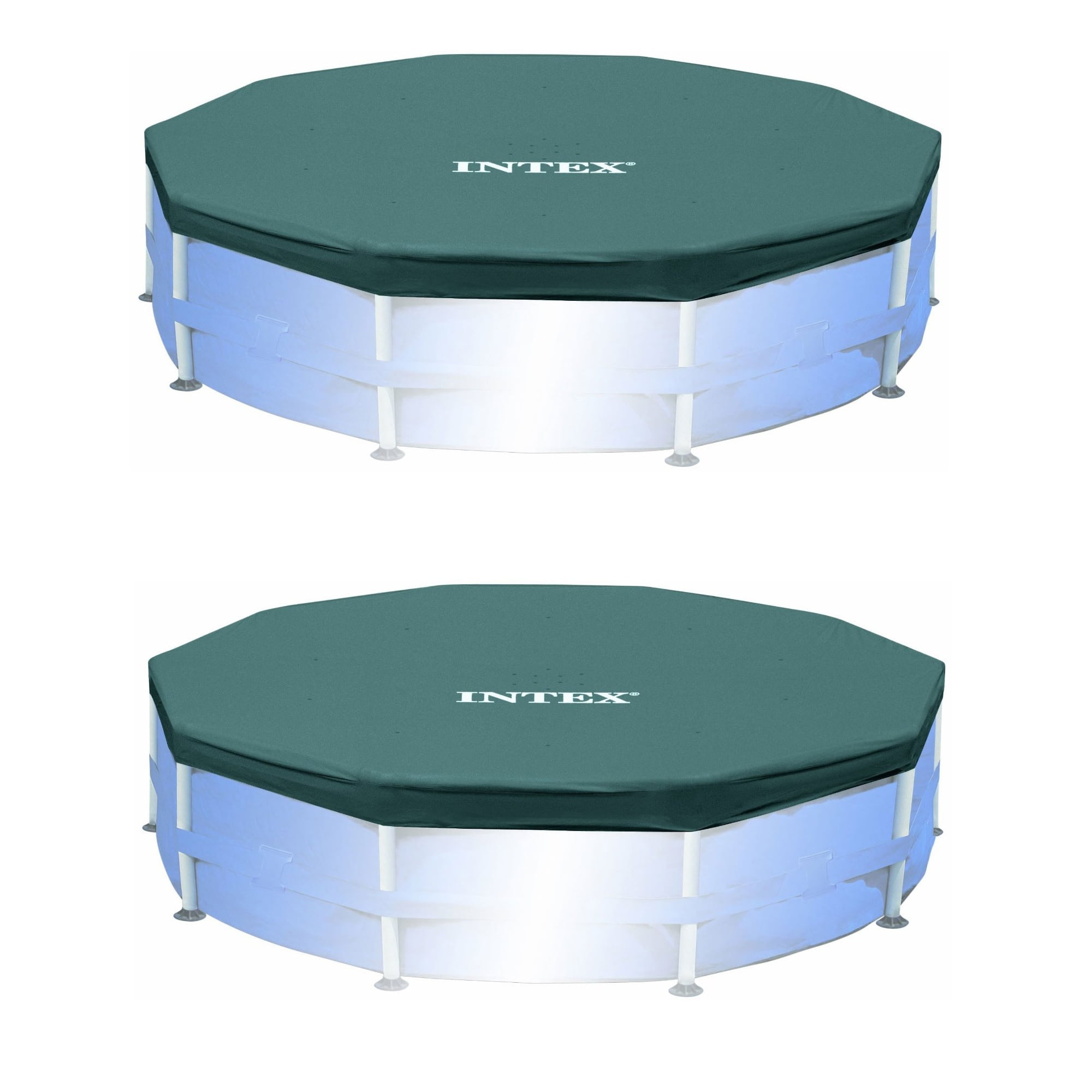 Intex 10ft Above-Ground Pool Cover, Durable 7-Gauge Vinyl, Debris and ...
