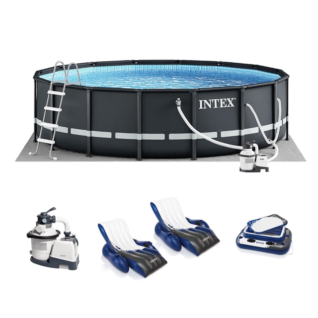 INTEX 16ft x 48in Ultra XTR Above Ground Swimming Pool, Floats (2 Pack ...