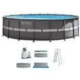 Intex 18ft X 52in Ultra Frame Pool Set with Sand Filter Pump, Ladder ...